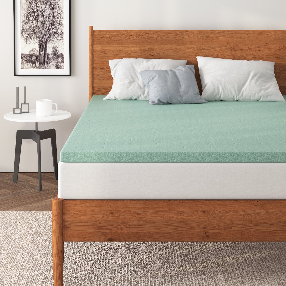 Green Tea Infused Memory Foam Mattress Topper – NapQueen